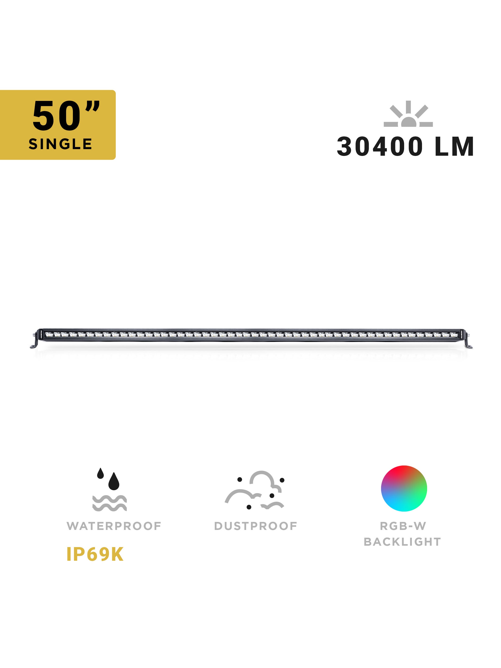 50" Light Bar with RGB-W Backlight – North Lights Co
