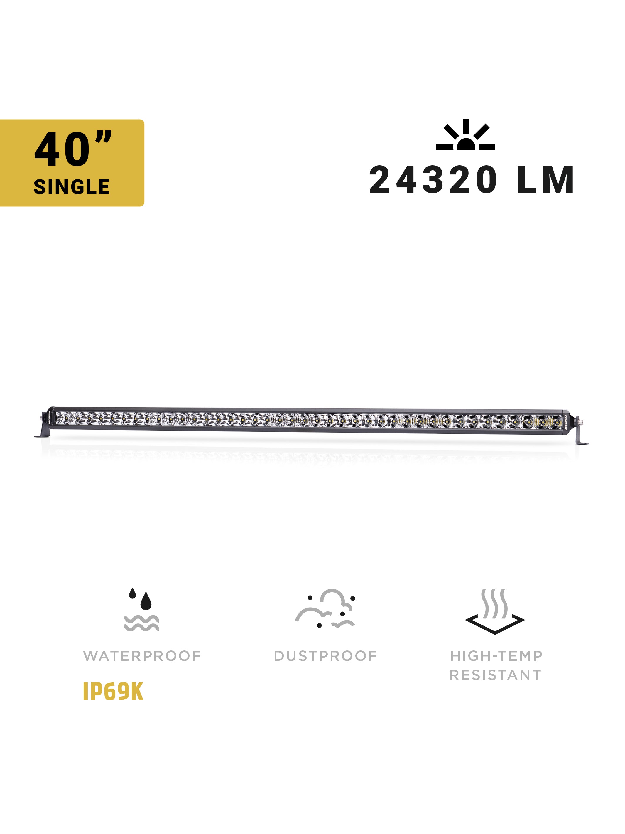 40" Single Row LED Light Bar – North Lights Co